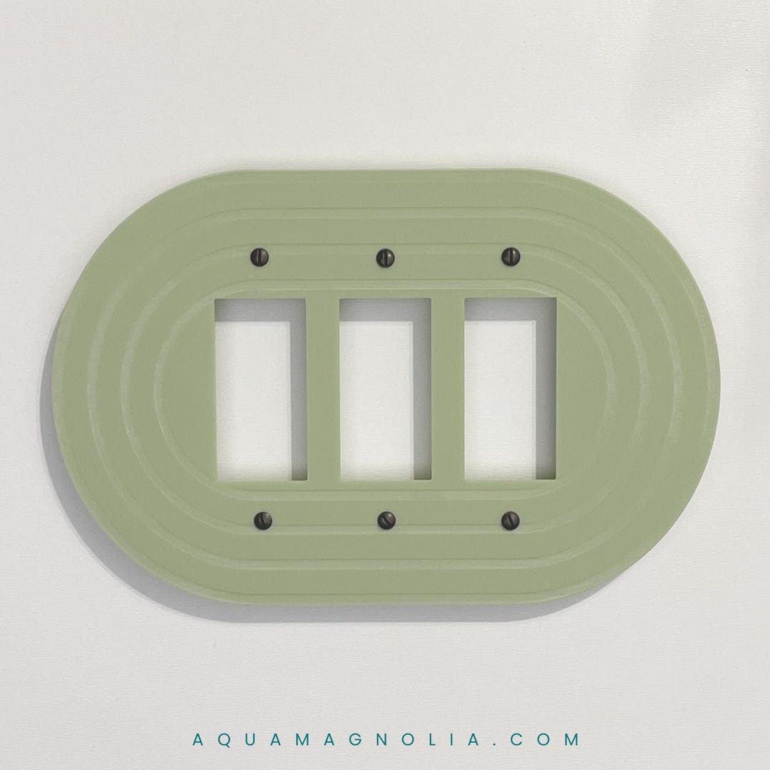Art Deco Engraved Light Switch Plate: Custom Acrylic Rocker, Outlet ...