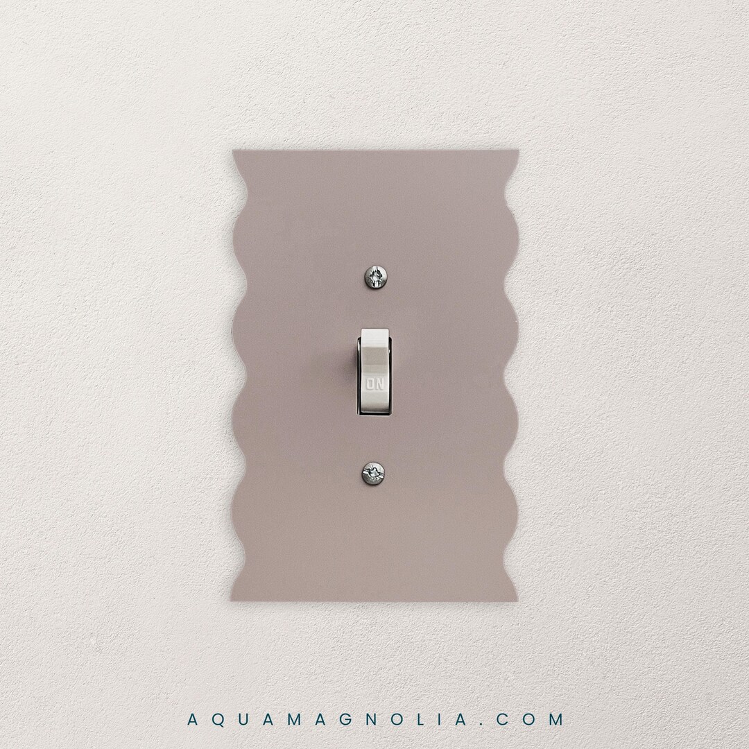 Wavy Wiggle Light Switch Plate - Double Rocker Switch Plate - Squiggle ...