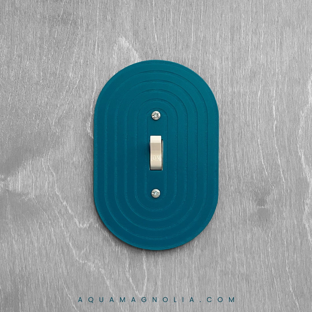 Vintage Mid Century Modern Peacock Blue Light Switch Plate Cover - Etsy