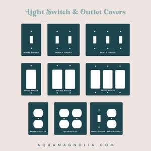 Wavy Wiggle Light Switch Plate - Double Rocker Switch Plate - Squiggle ...