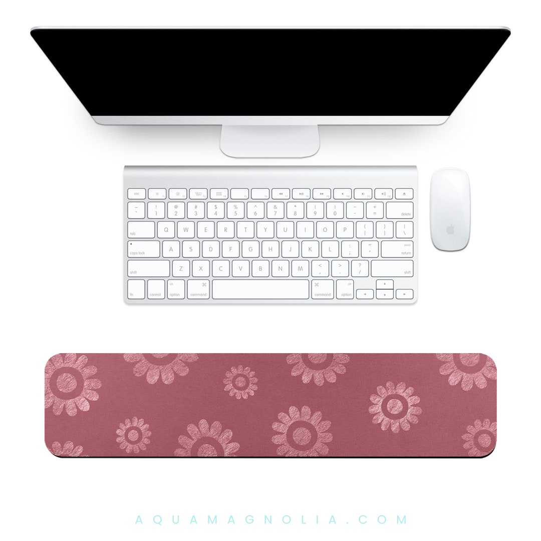 Retro Pink Daisy Keyboard Wrist Rest - Etsy