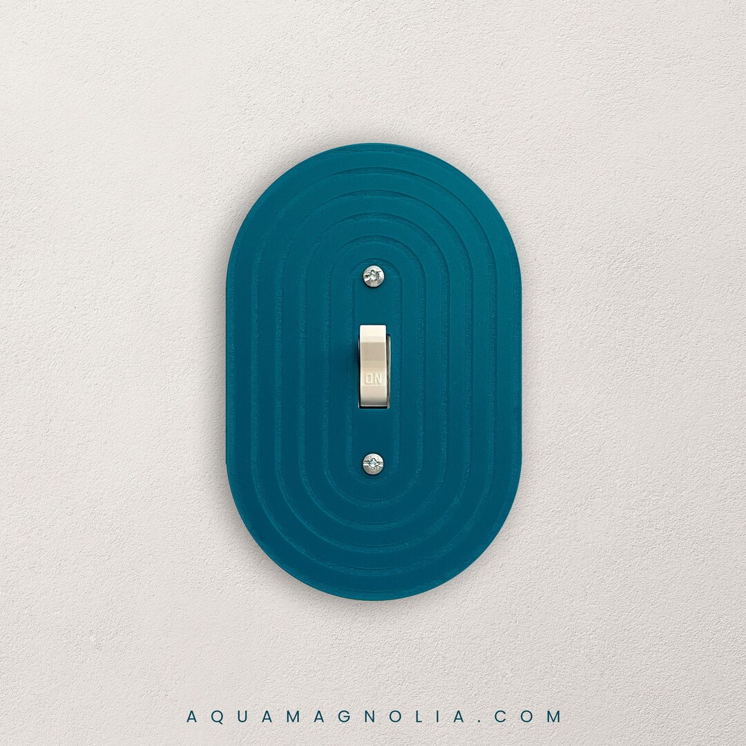 Engraved Art Deco Light Switch Plate - Decorative Outlet Cover - Double ...