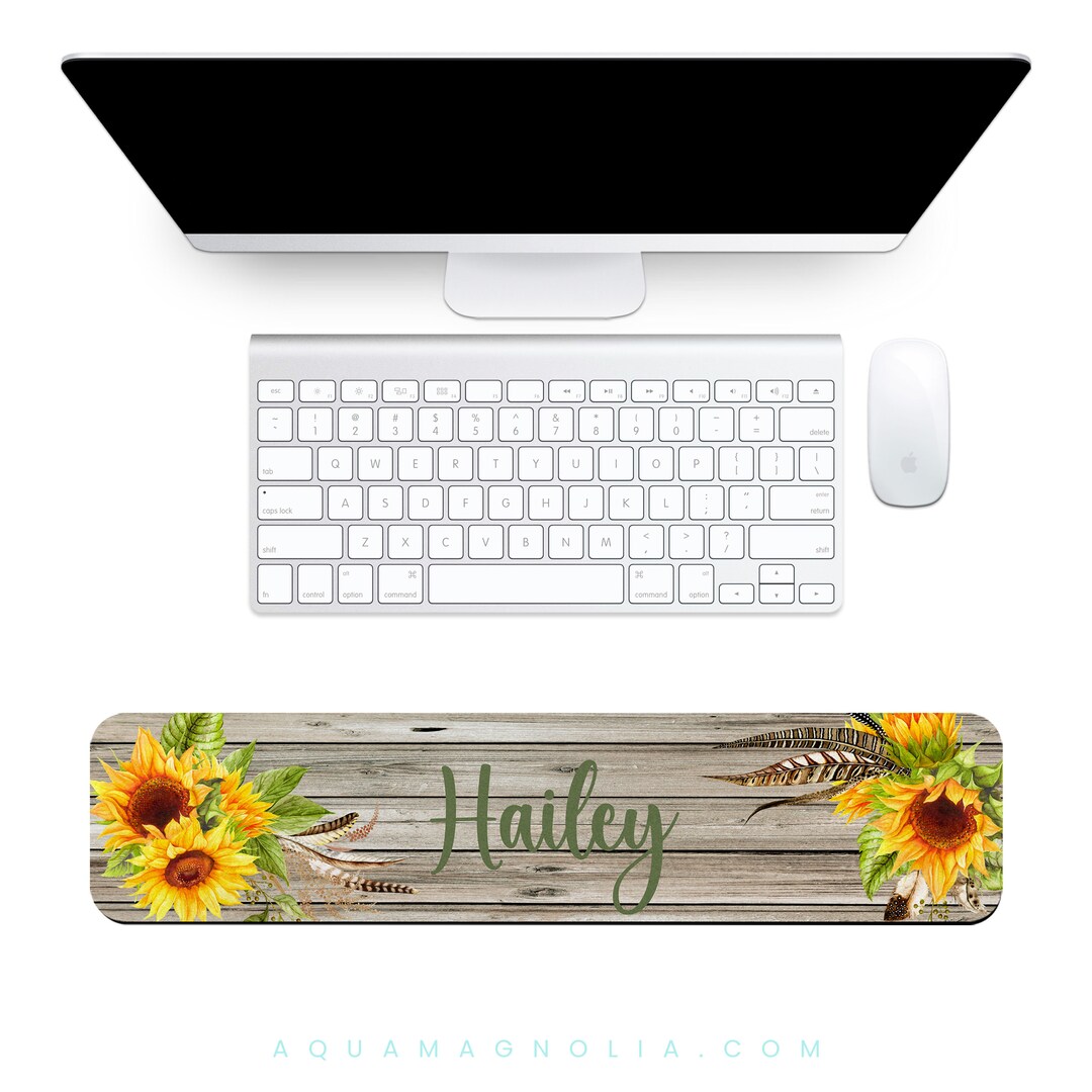 Personalized Sunflower Keyboard Wrist Rest - Etsy