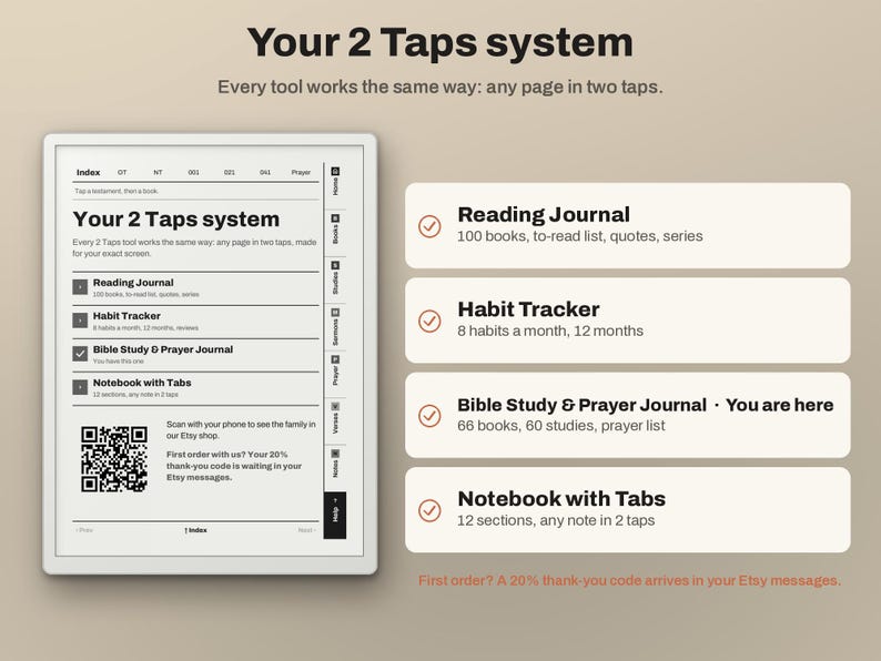 Supernote Manta Bible Study Journal | Hyperlinked Prayer Journal, SOAP ...