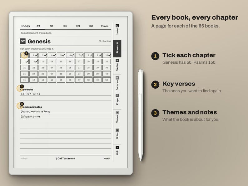 Supernote Manta Bible Study Journal | Hyperlinked Prayer Journal, SOAP ...