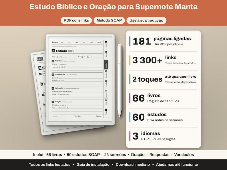 Supernote Manta Bible Study Journal | Hyperlinked Prayer Journal, SOAP ...