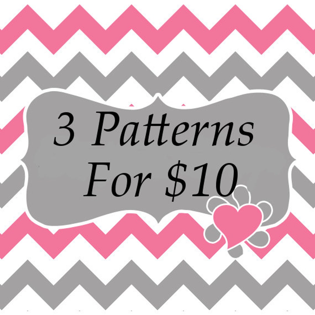 3 Patterns for 10 - Etsy