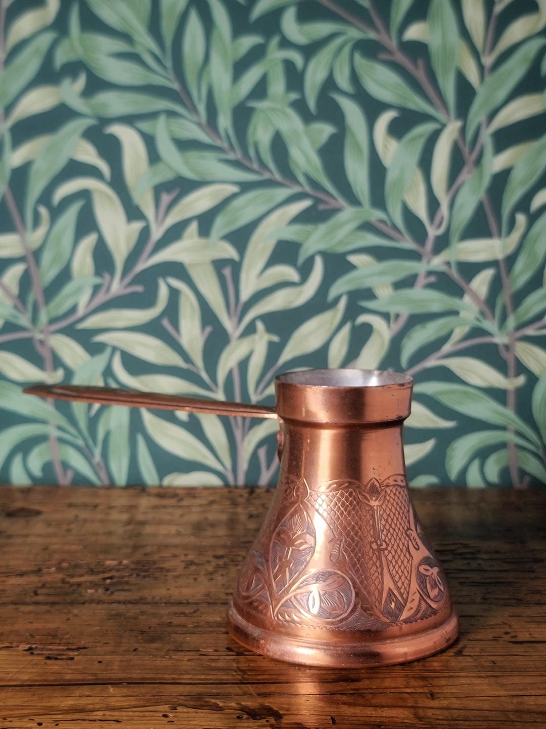 Vintage Copper Turkish Coffee Cream Pot by Ezerka Ohrid With Art ...