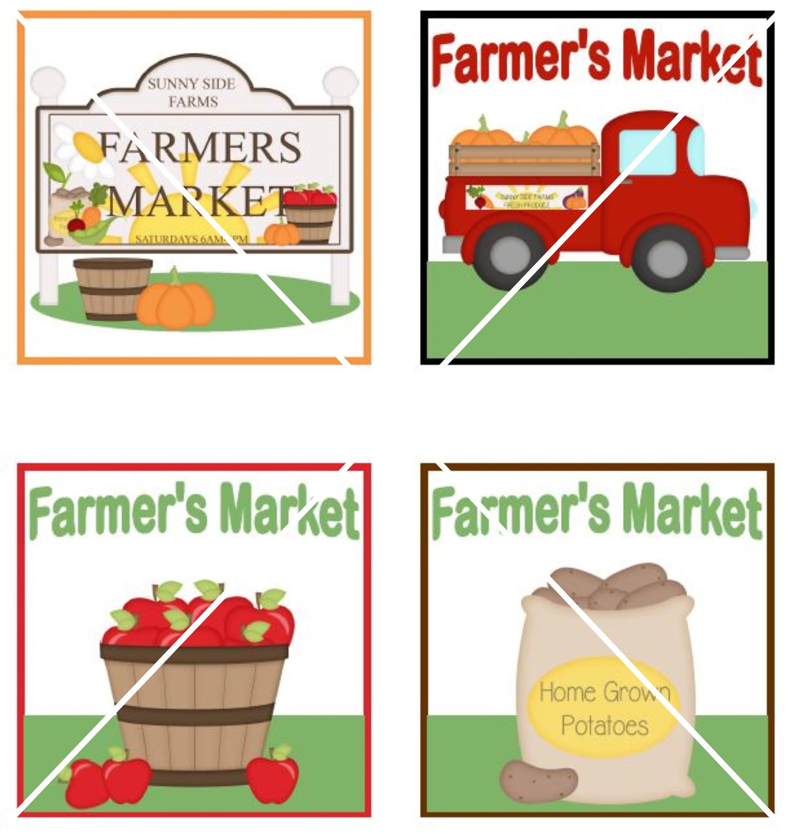 Farmers Market Fruit Veggie Stand Birthday Party School Field - Etsy