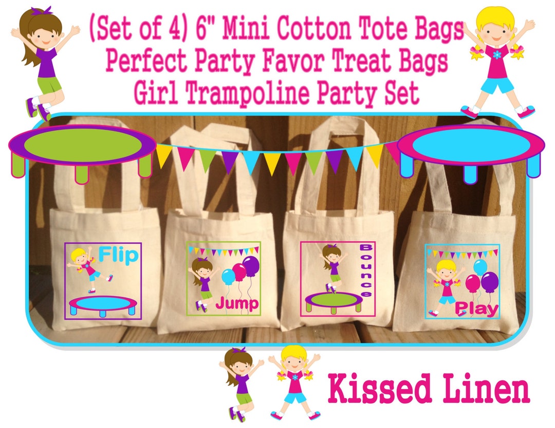Fun Trampoline Park Gym Jump Play Bounce Birthday Party Treat Favor ...