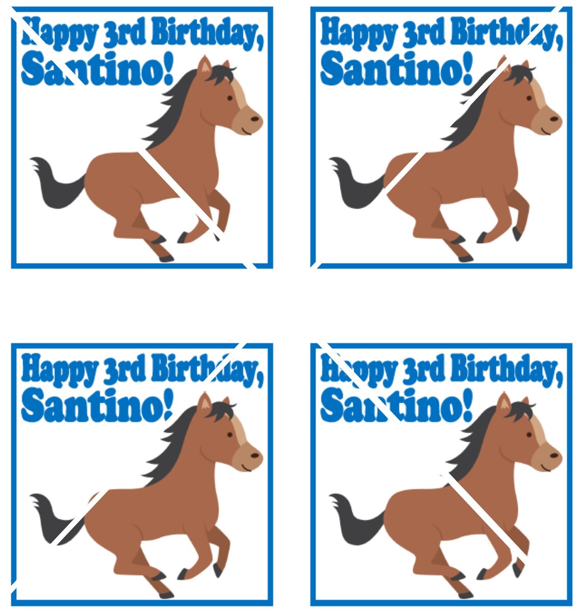 Personalized Horse Pony Horseback Riders Riding Birthday Party - Etsy