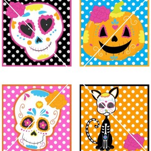Sugar Skulls Day of the Dead Halloween Party Favor Gift Goody Candy ...