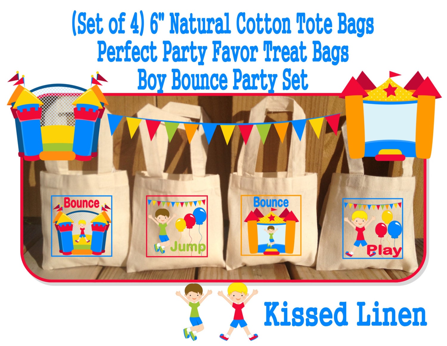 Fun Bounce House Jump Play Birthday Party Treat Favor Gift | Etsy