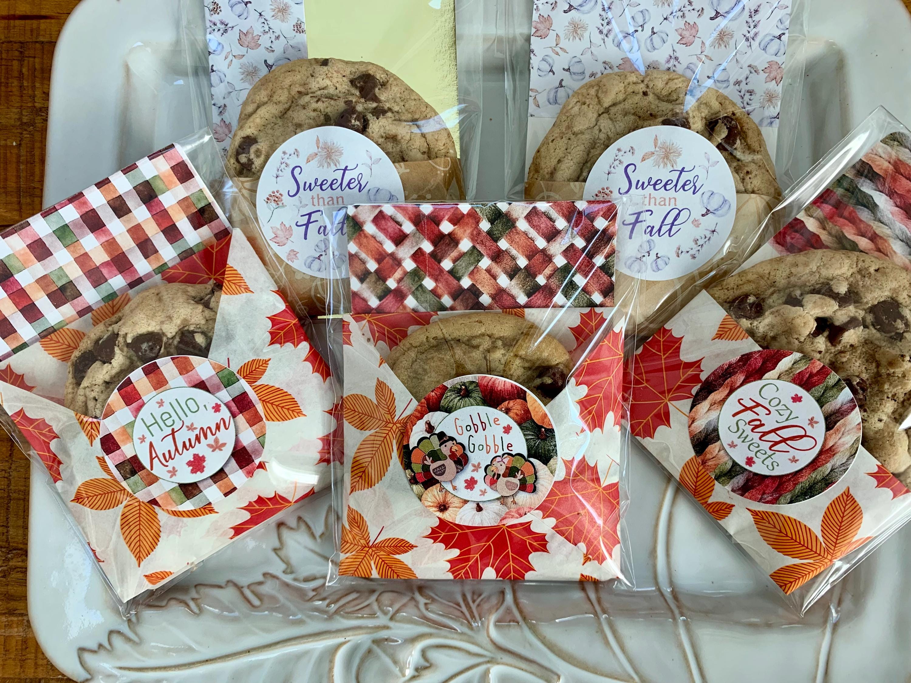 Cookie Packaging Kit Autumn Fall Pumpkins Maple Leaves Treats Party ...