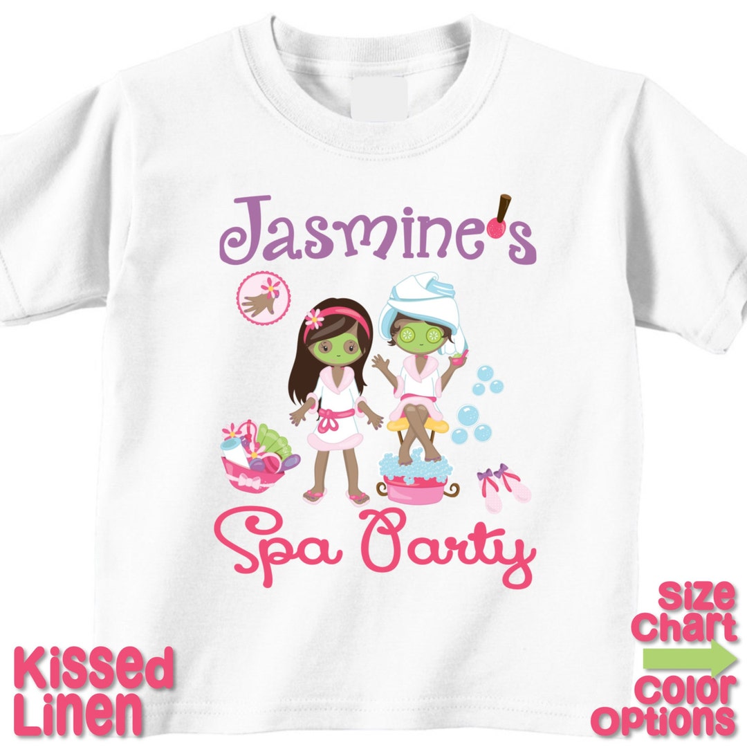 Personalized African American Spa Party T-shirt Bodysuit Girl Spa ...