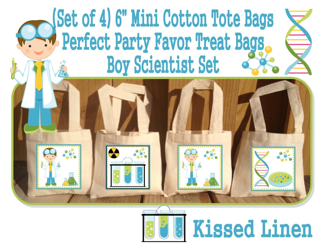 Science Party Scientist Birthday Party Treat Favor Gift Bags Mini ...