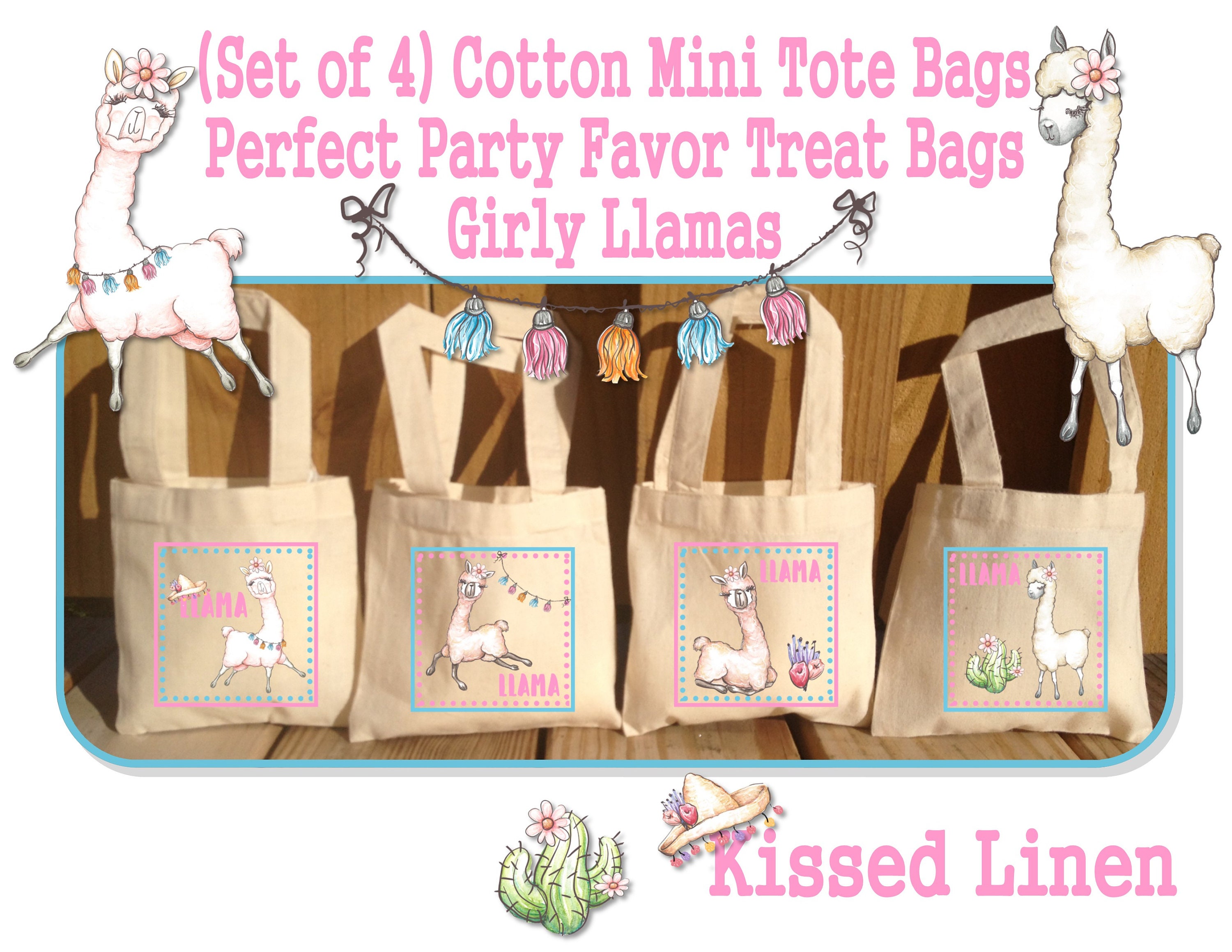 Llama Alpaca Girl Boy Birthday Party Treat Favor Gift Bags - Etsy