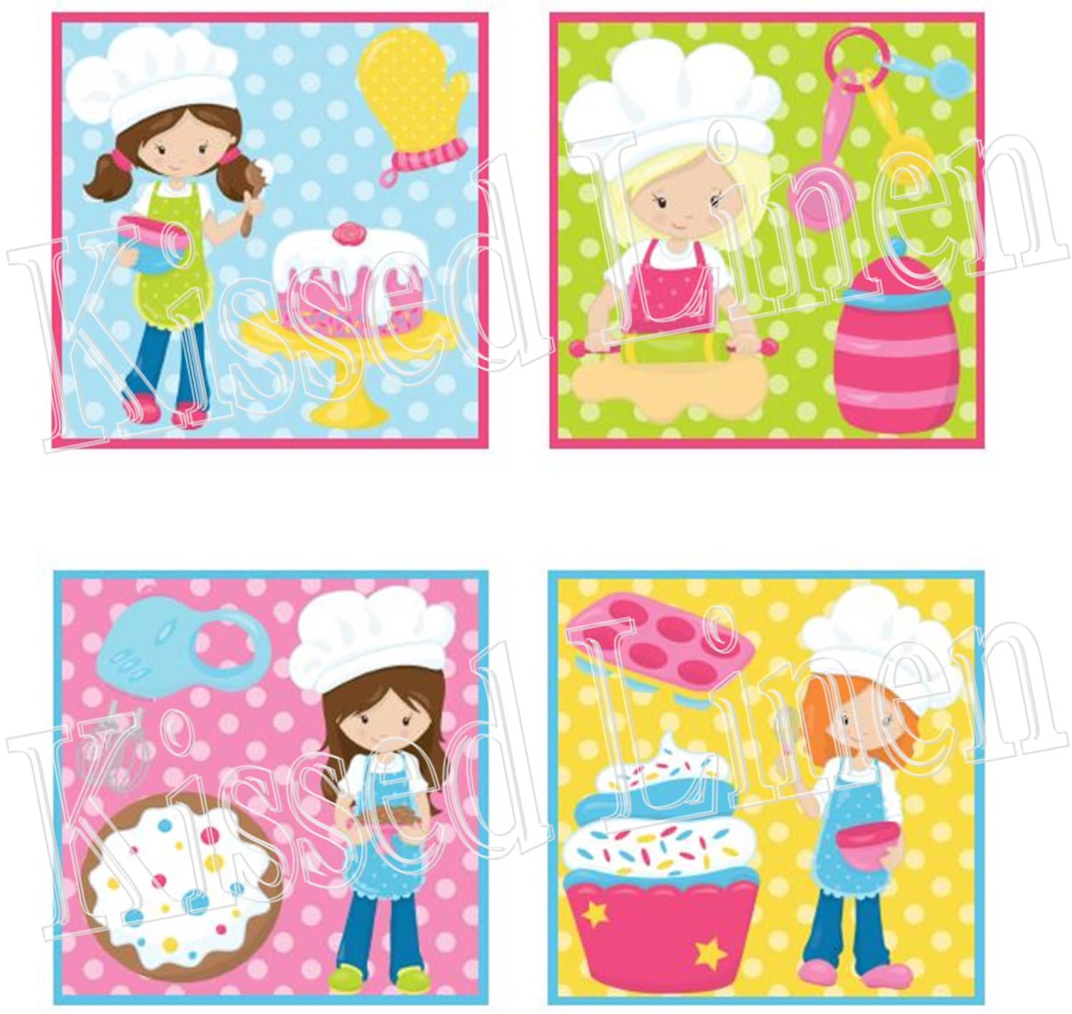 Girls Baking Party Favor Bags Cooking Chef's Birthday - Etsy