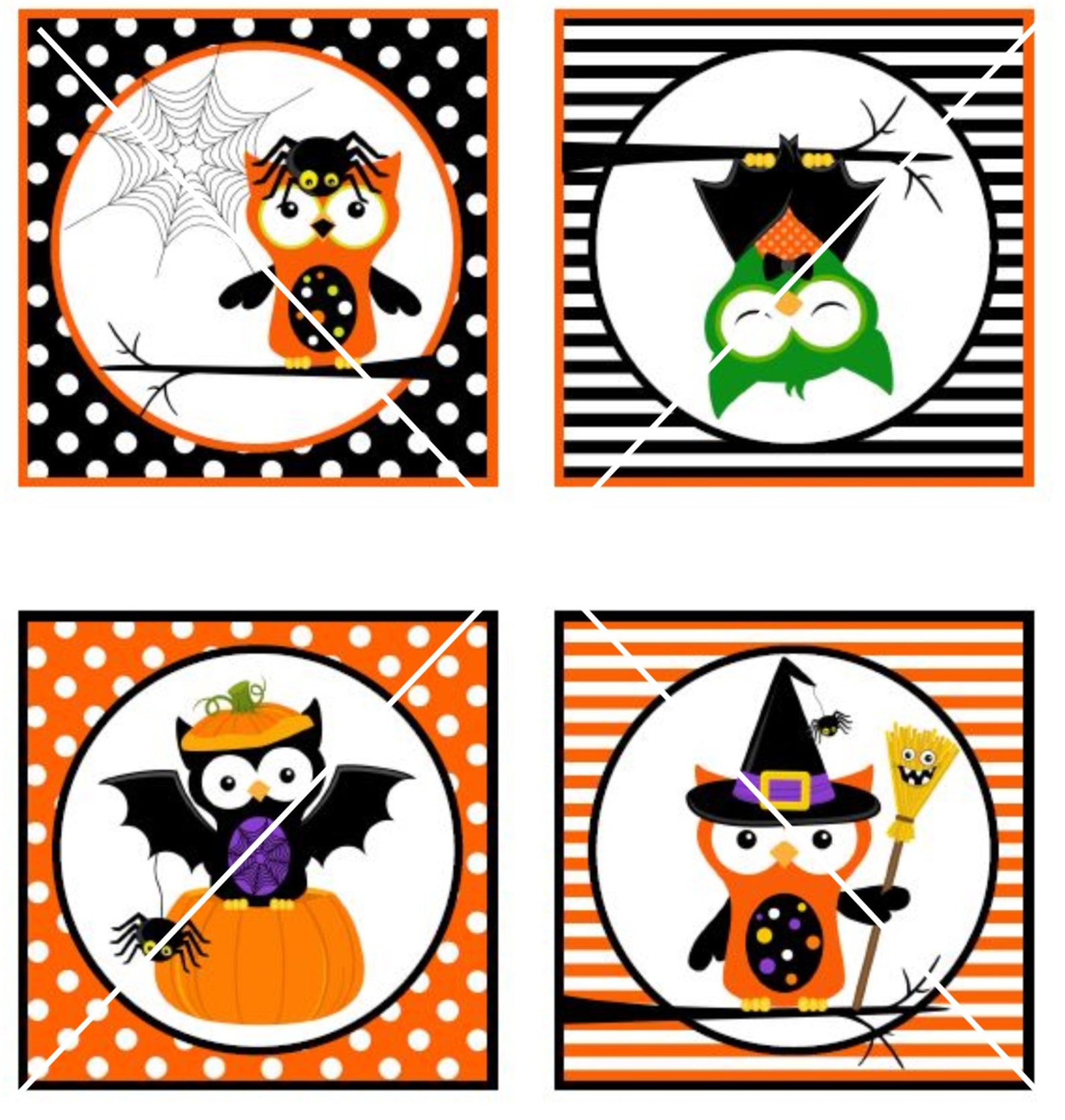 Spooky Halloween Owlstreat Favor Gift Goody Candy Party Bags Mini ...