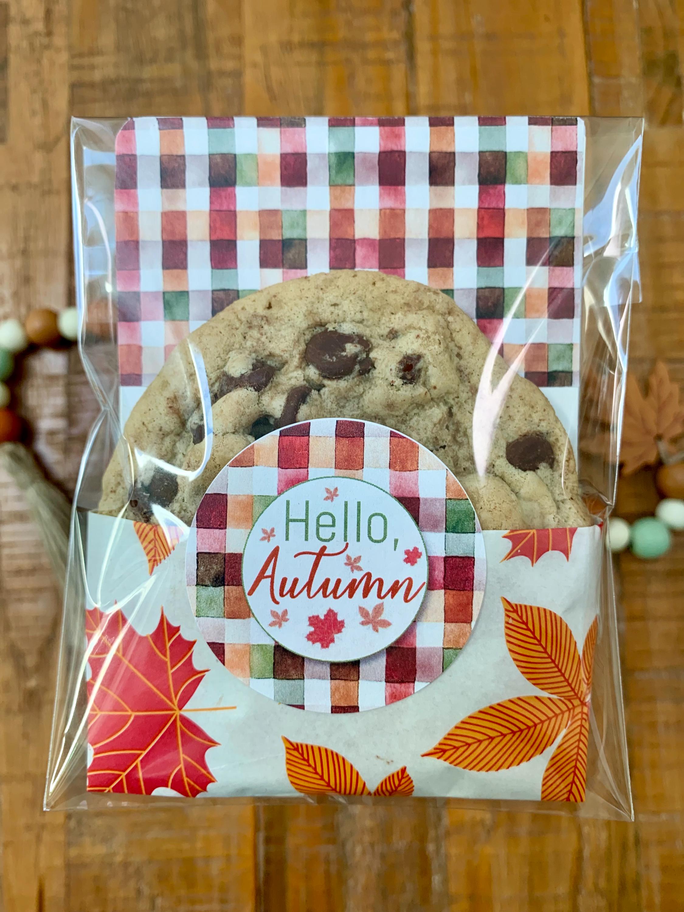 Cookie Packaging Kit Autumn Fall Cozy Plaid Maple Leaves Treats Party ...