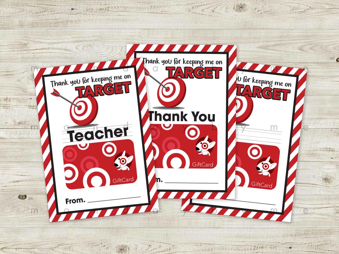 Thank You for Keeping Me on TARGET Gift Card Holder | Printable ...