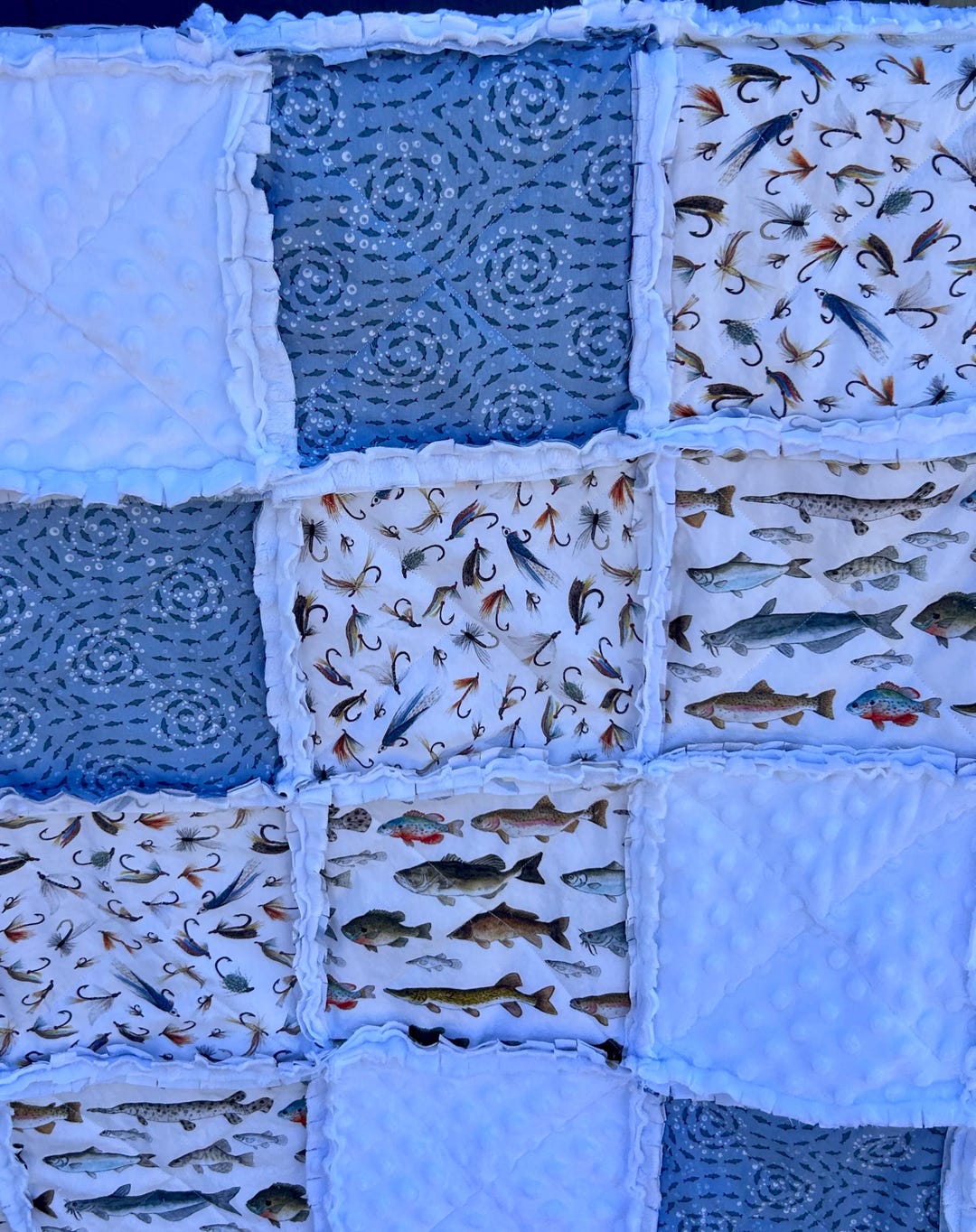 Handmade to Order Saltwater Fish Rag Quilt - Etsy