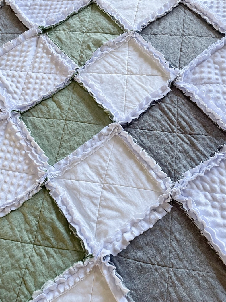Personalized Rag Quilt wedding Quilt-linen Rag Quilt-rag - Etsy