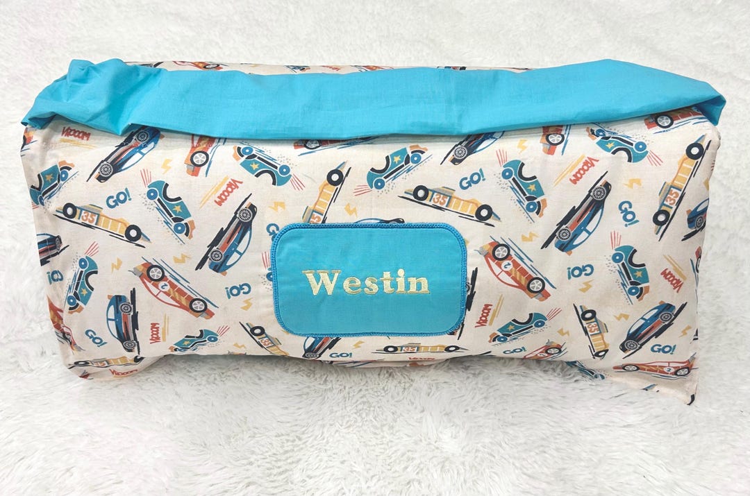 Race Car Nap Mat: Personalized Quilted Cotton Blanket - Etsy