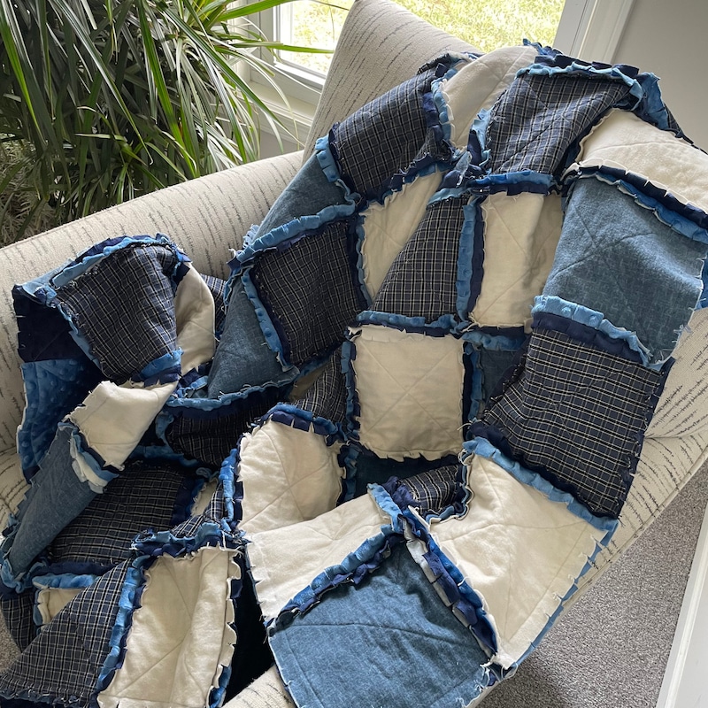 Primitive Rag Quilt - Etsy