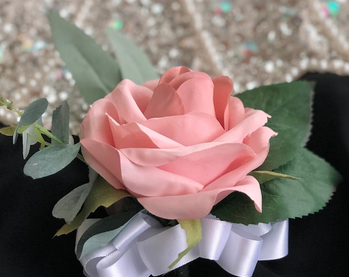 Silver Grey Rose With Sage Green Eucalyptus Wedding - Etsy