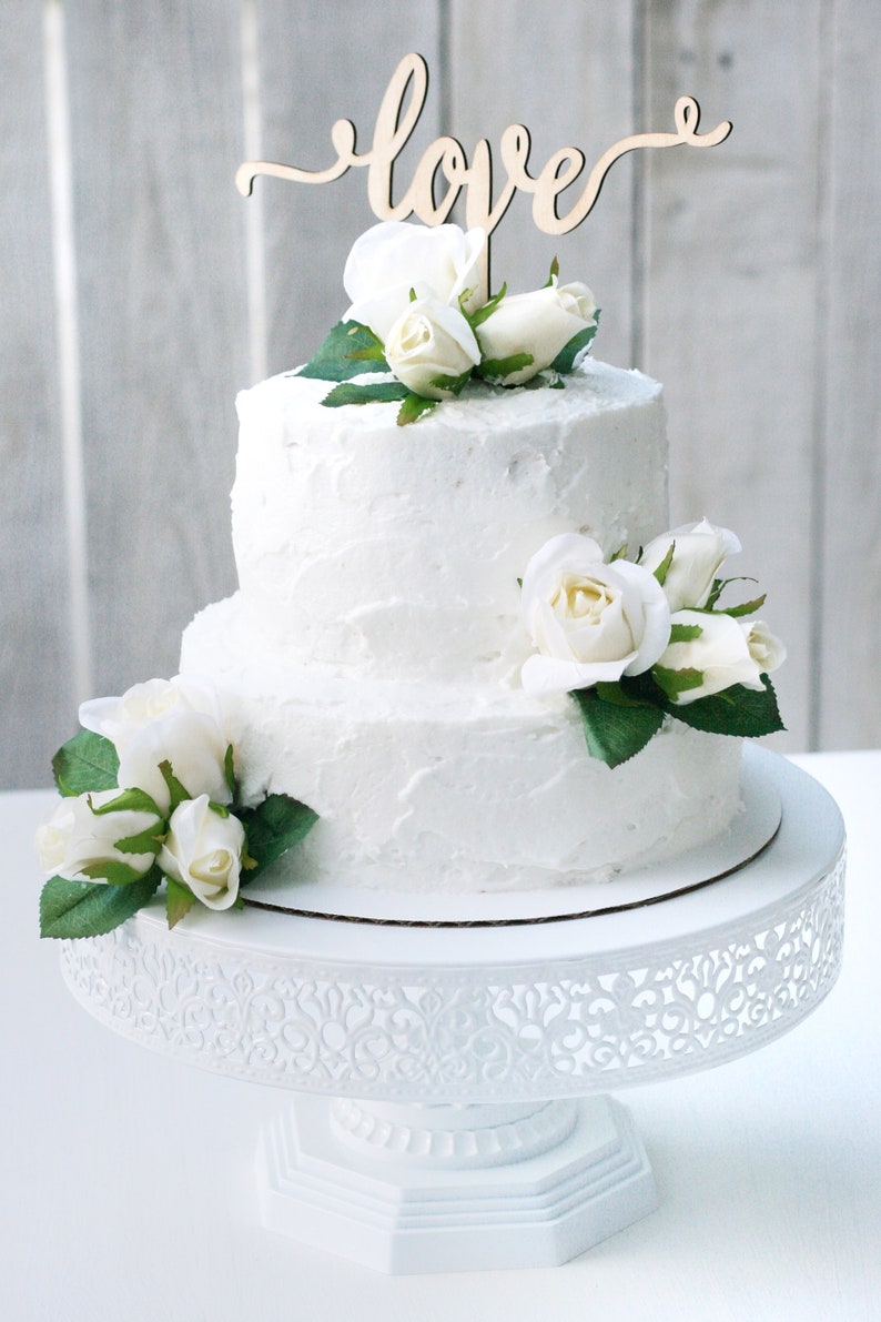 Wedding Cake Topper With Roses Decorations for Reception Anniversary ...