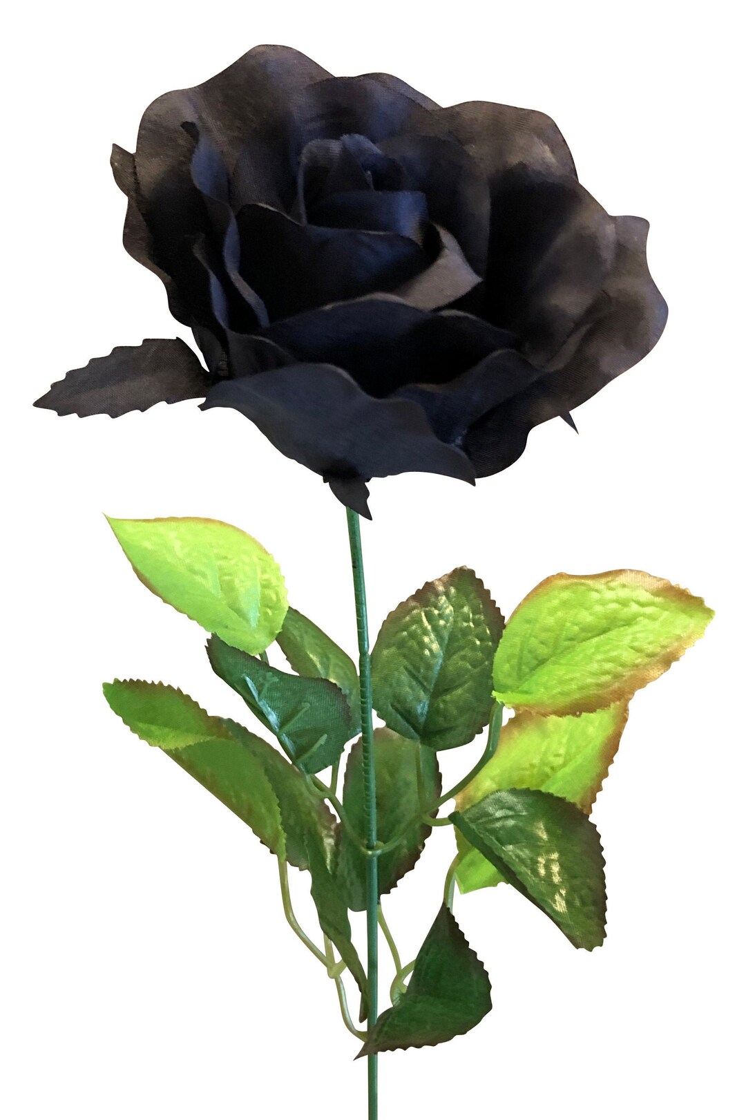 Black Beauty Rose Stem | Fake Flowers Boho Gothic Wedding Bouquet Home ...