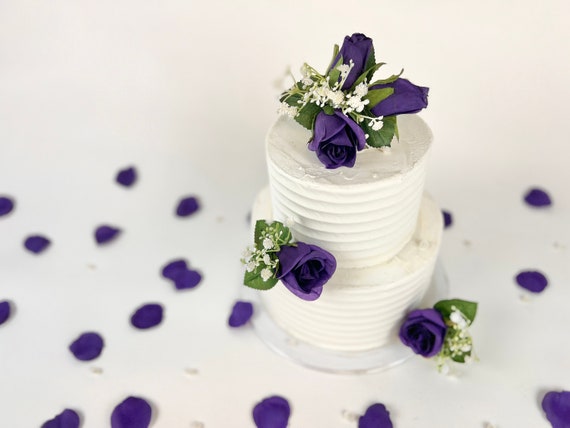 Purple Rose Birthday Cake