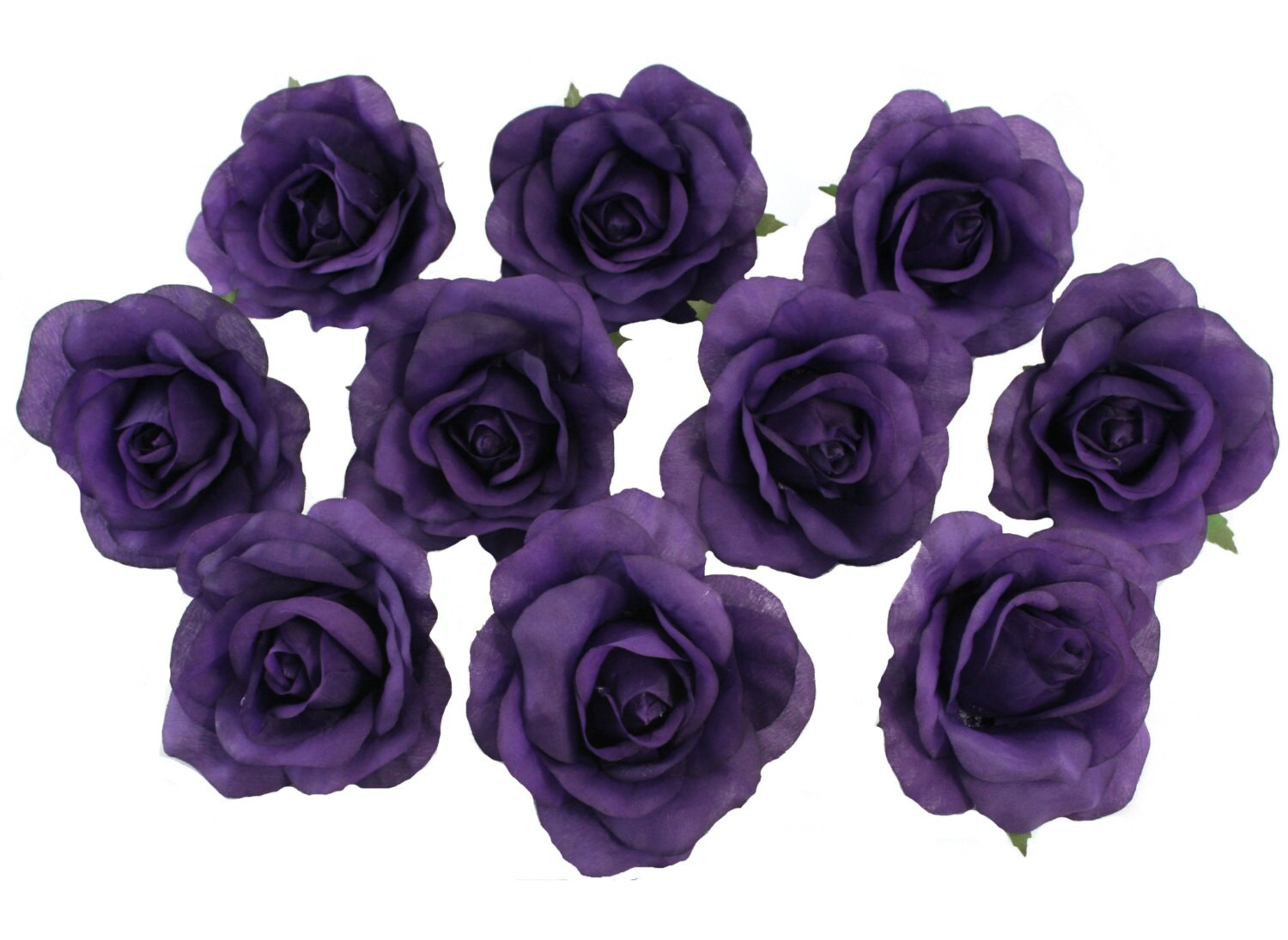 10 Purple Rose Heads Silk Flower Wedding/reception Table - Etsy