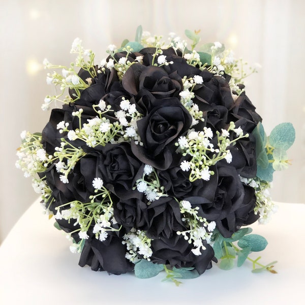 Black Wedding Bouquet - Etsy