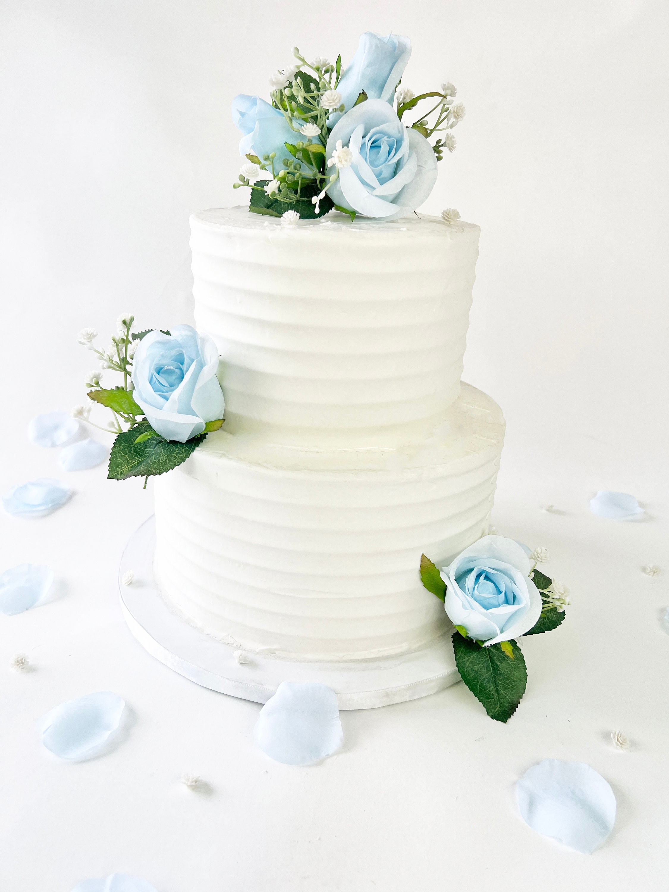 Sky Blue Wedding Cake