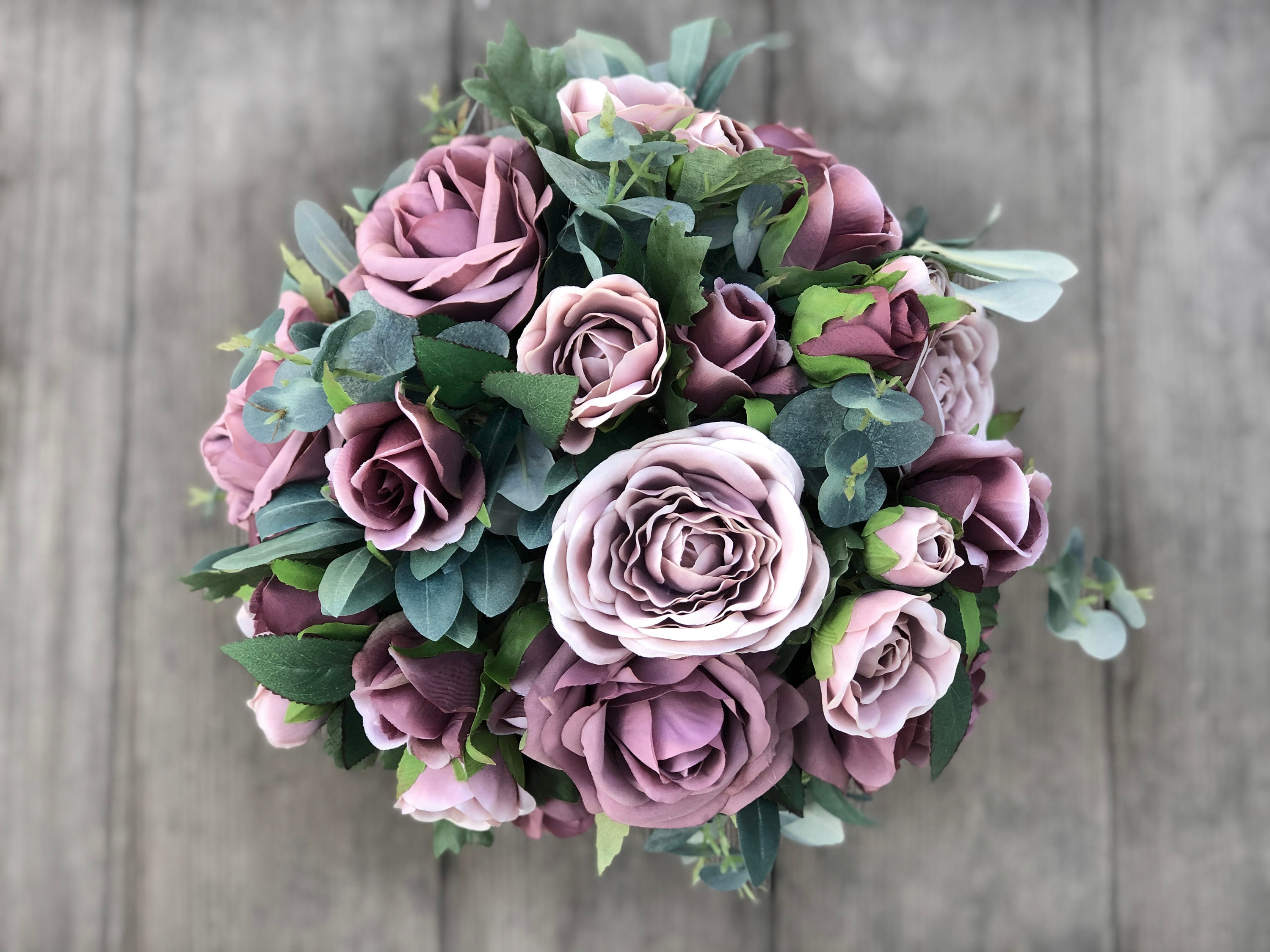 Wedding Bouquet Bridal Bouquets Dusty Rose & Mauve large | Etsy