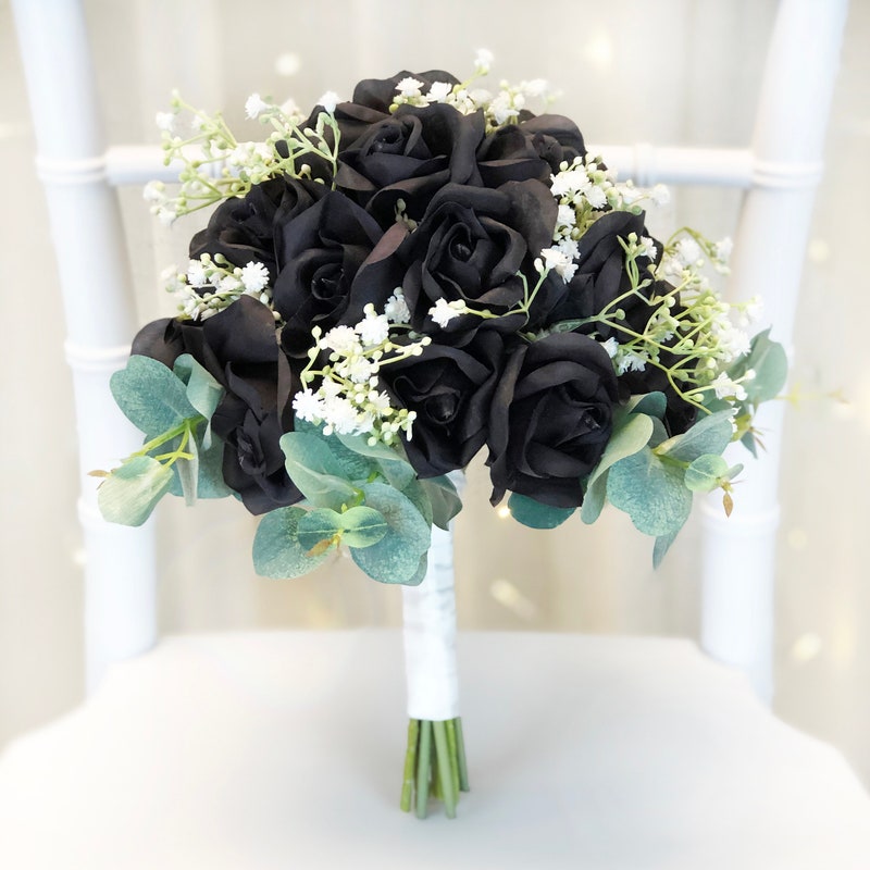 Black Bridal Bouquet - Etsy