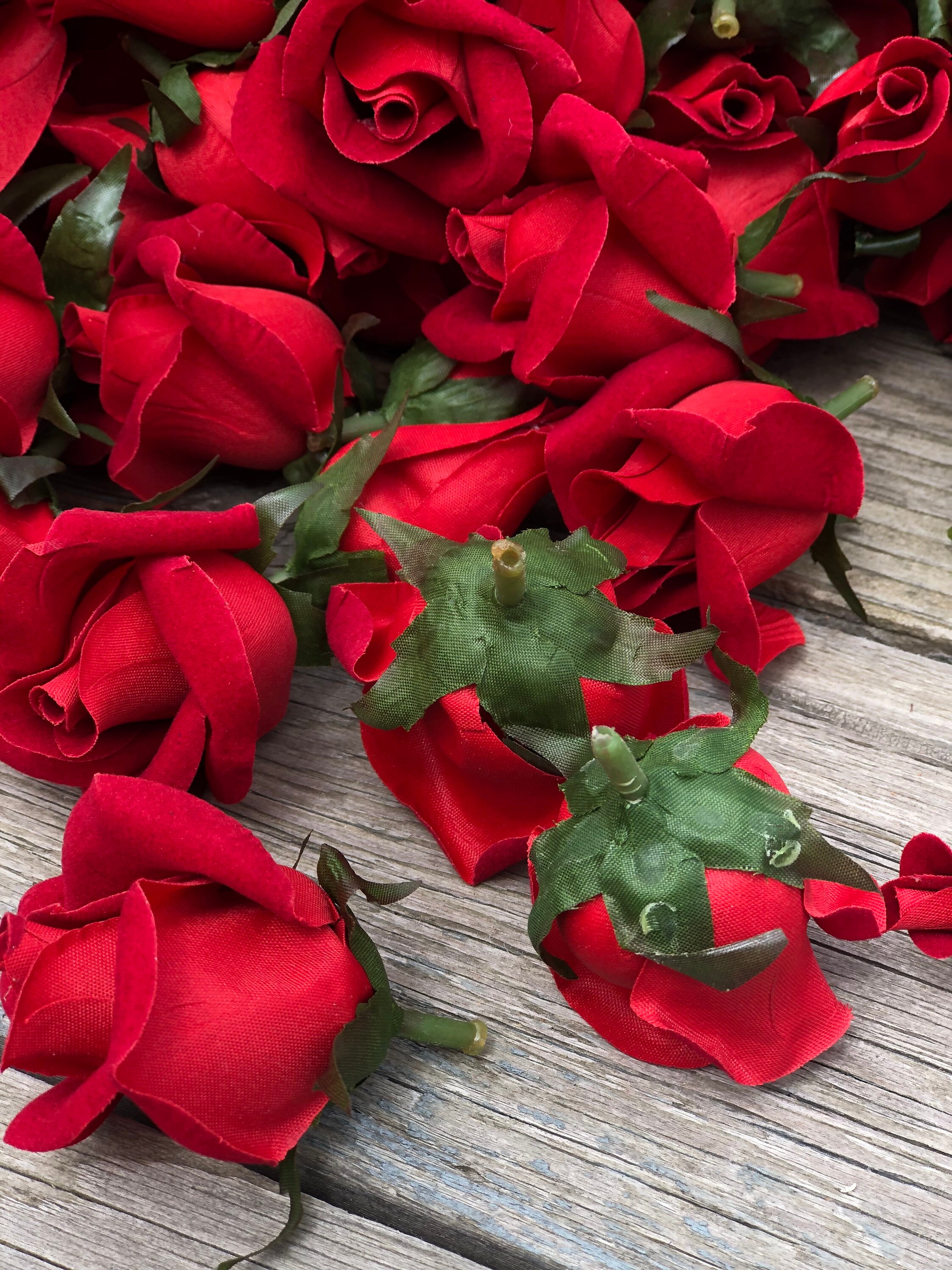 Red Velvet Rose Heads Christmas Decorations for Home | Etsy