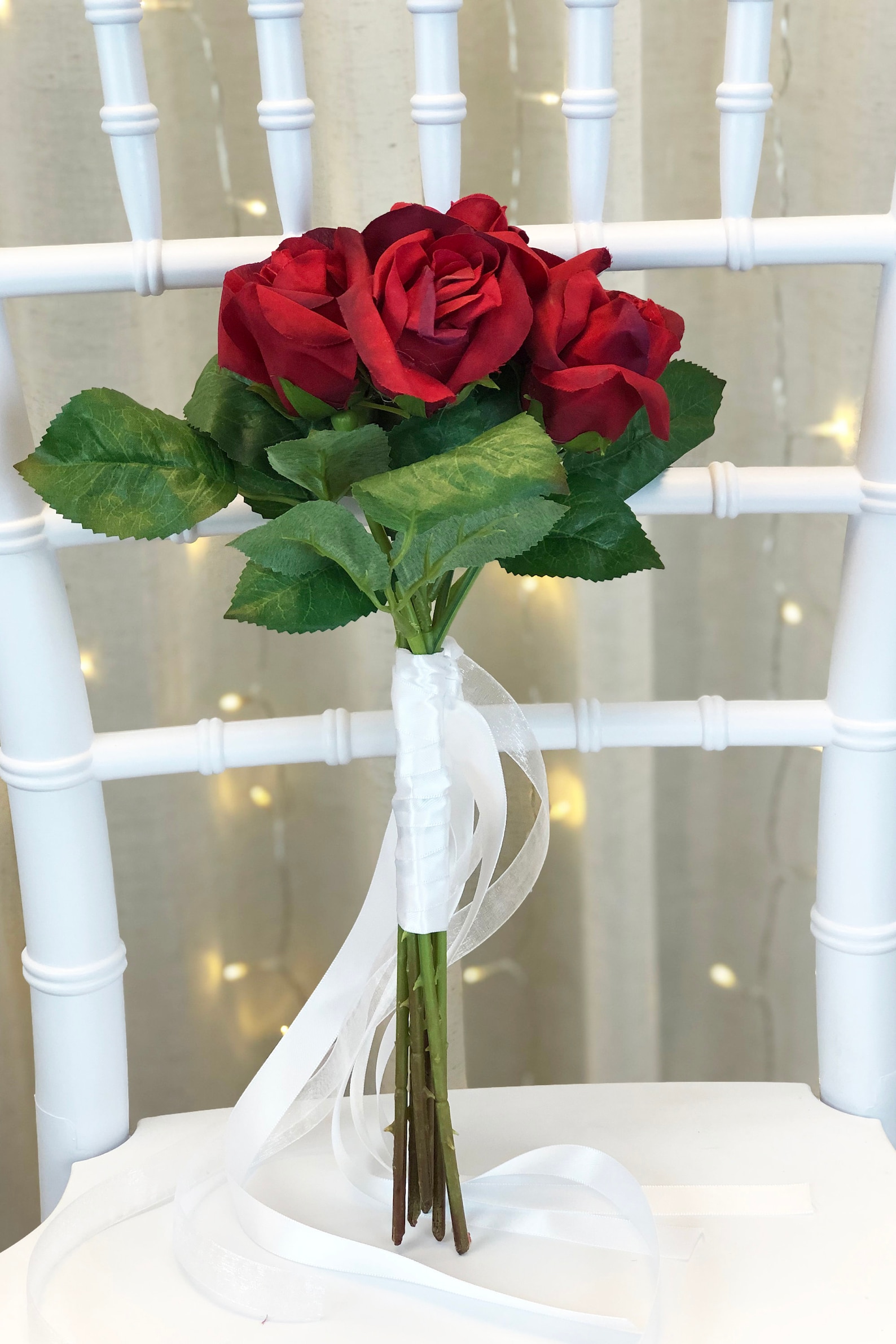 Wedding Bouquet Bridal Bouquet Red Rose Bouquet Flower | Etsy