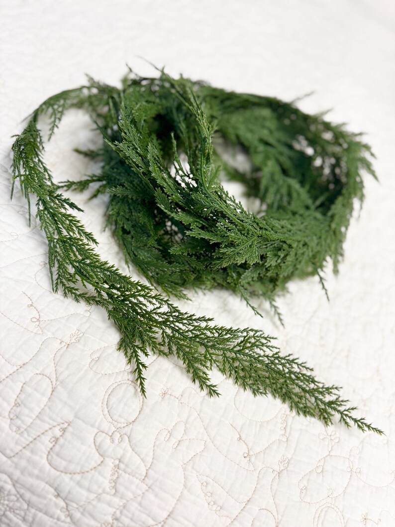 Cedar Pine Garland Thin - Christmas Decor- Customize Length 4-20ft - Etsy