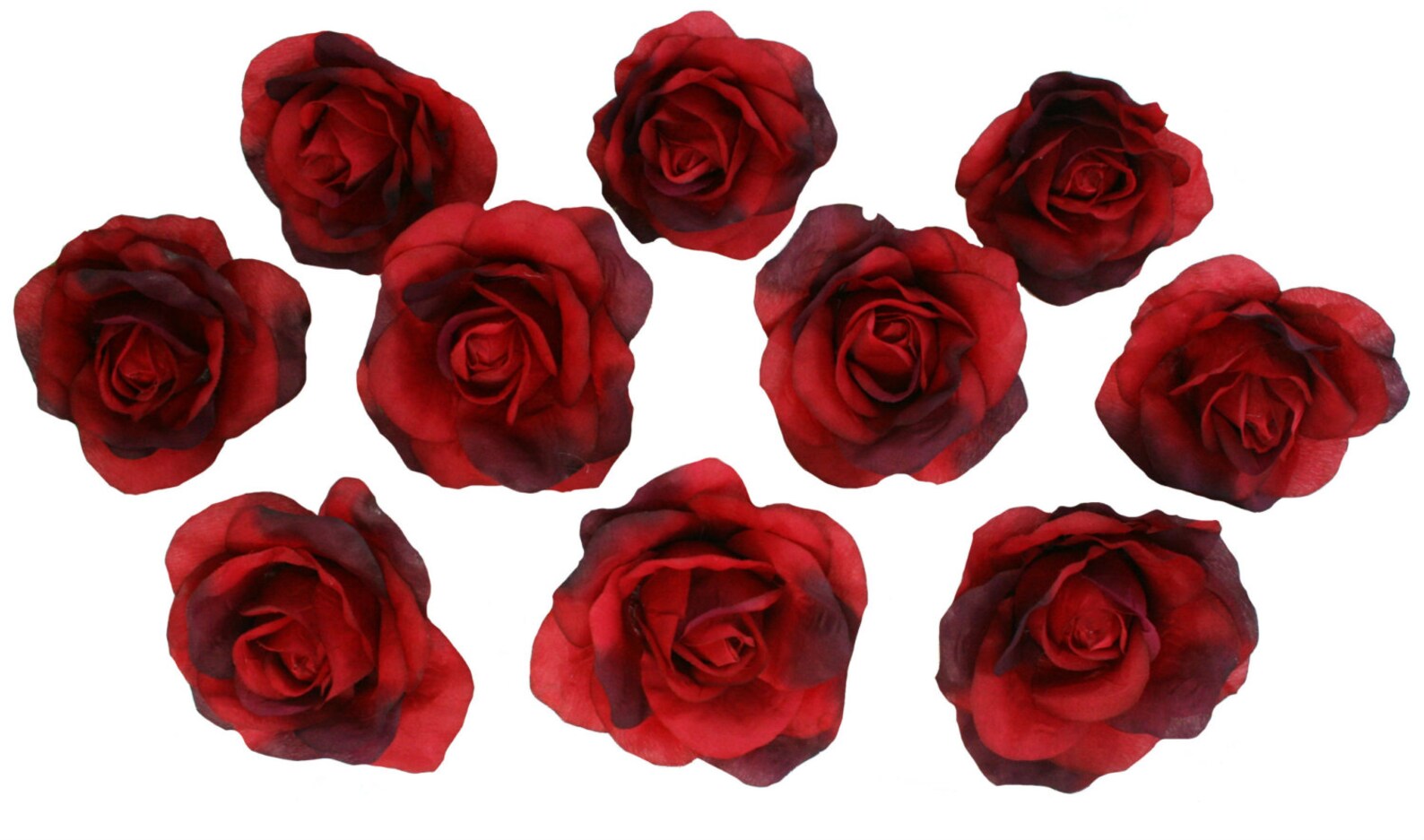 10 Red Rose Heads Silk Flower Wedding/reception Table - Etsy