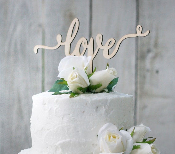 Wedding Cake Topper with Roses Decorations for Reception | Etsy