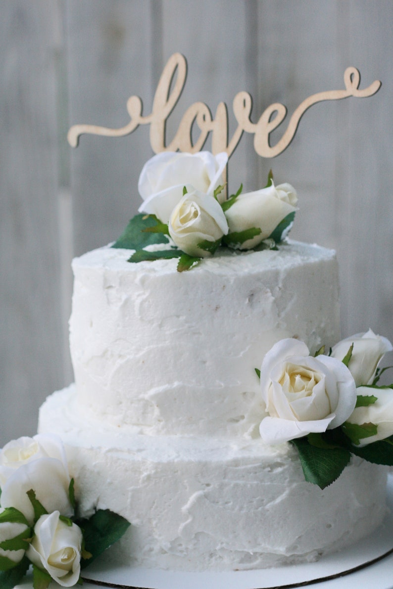 Wedding Cake Topper With Roses Decorations for Reception Anniversary ...