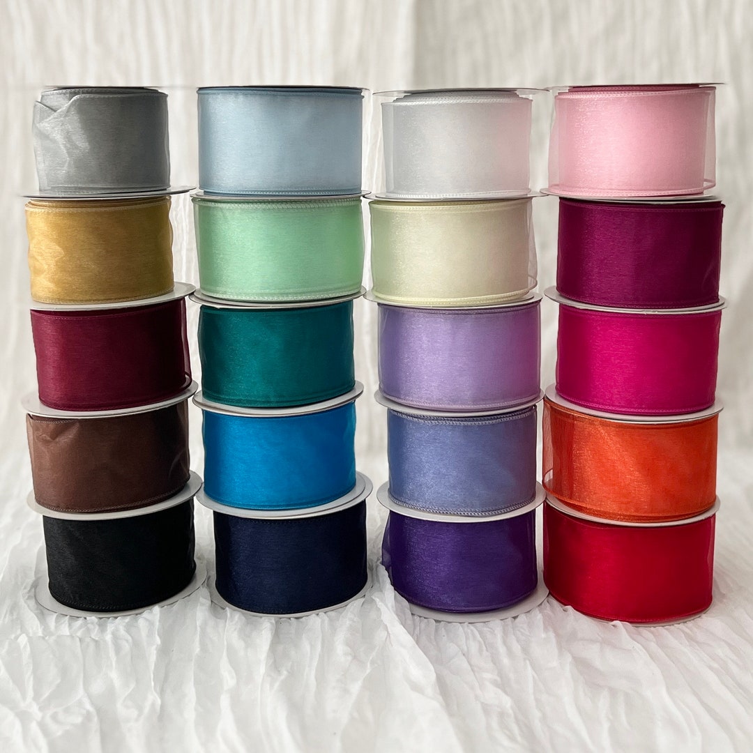 25 Yds Wired Ribbon by the Roll | Wreath Ribbon - Etsy