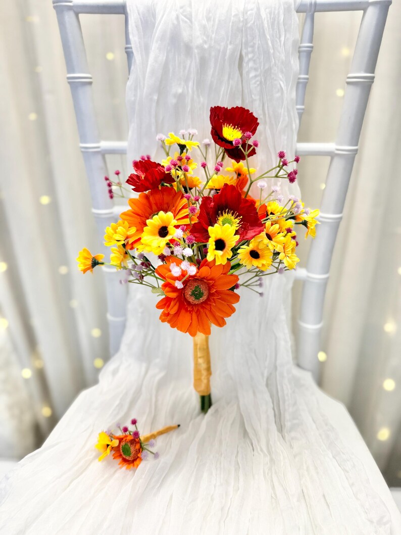 Red Prom Bouquet and Matching Boutonniere- Prom Flowers - Etsy