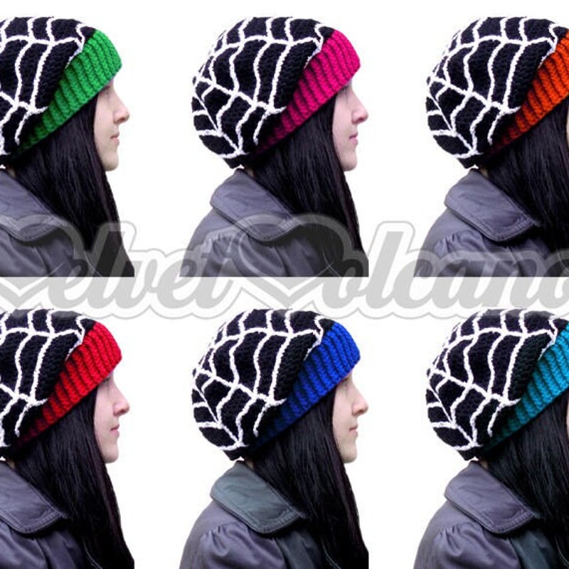 Spider Web Beanie Hat - Etsy