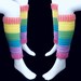 Pastel Rainbow Leg Warmers Womens Leg Warmers Kawaii Leg - Etsy