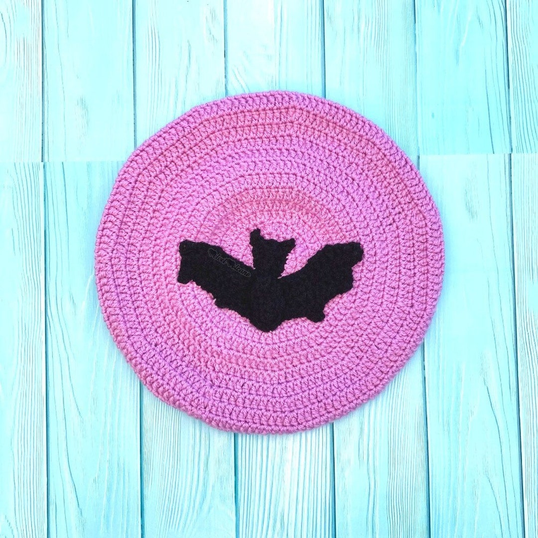 Bat Beret Custom Colour Crochet Hat Spooky Cute Headwear - Etsy
