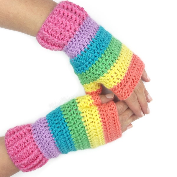 Rainbow Mittens - Etsy
